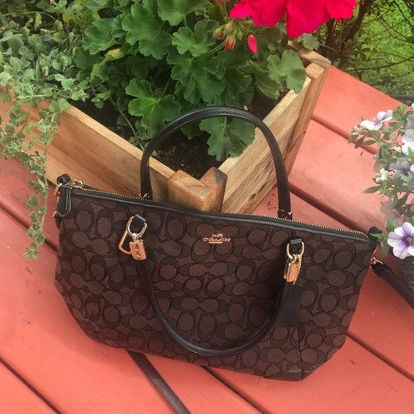 Coach | Bags | Coach Chocolate Brown Monogrammed Purse | Poshmark